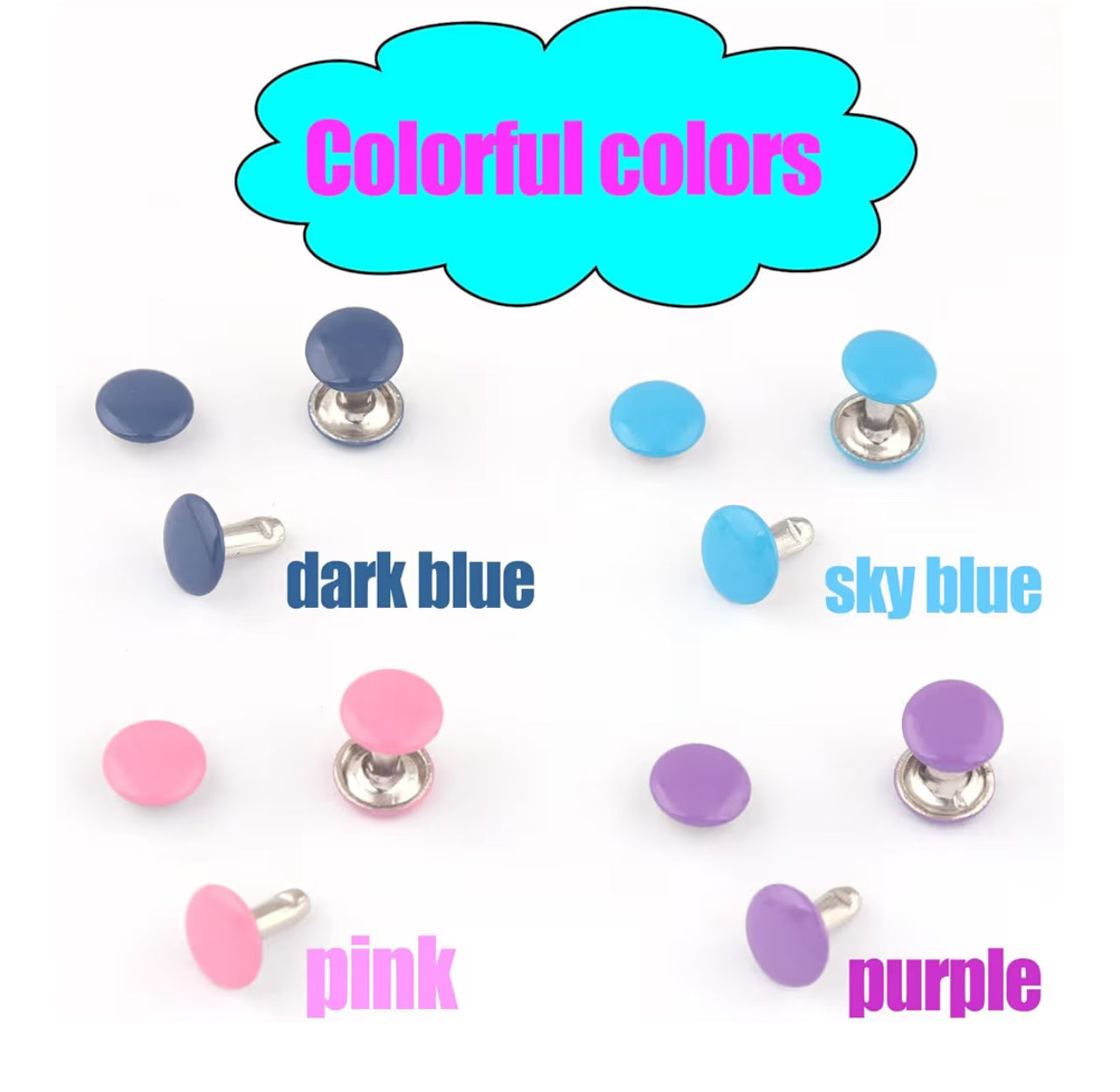 Colored Rivets 9mm – Wild Pony Designs